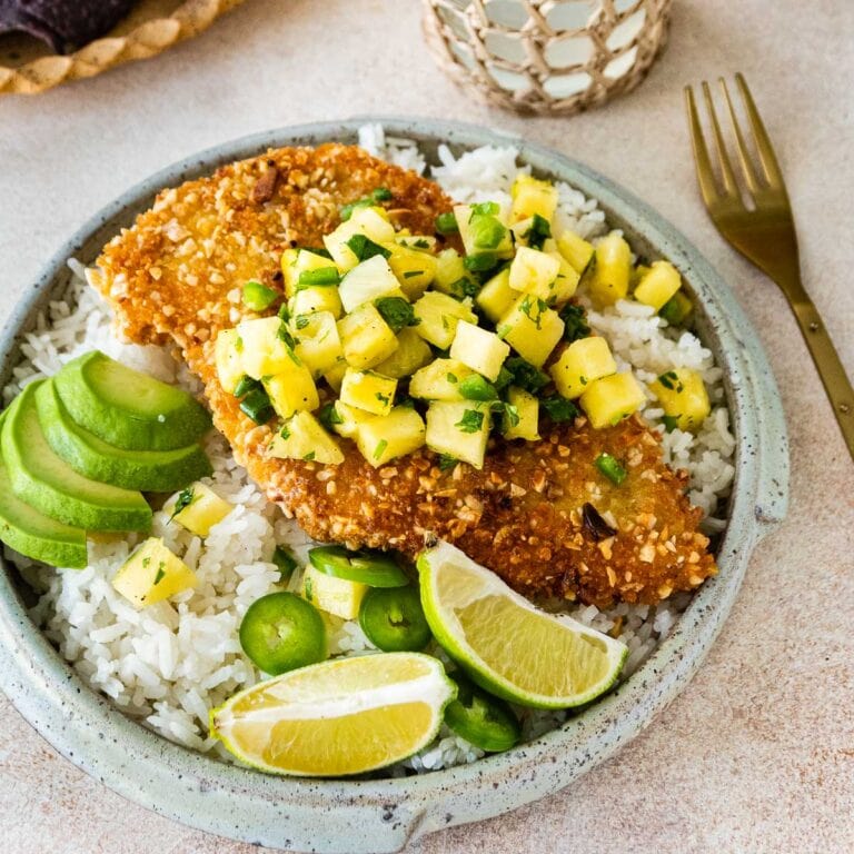 Macadamia Crusted Chicken with Pineapple-Jalapeno Salsa Recipe - Dinner ...