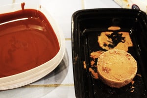 Dark Chocolate Magic Shell Ice Cream Bar - Dinner, then Dessert