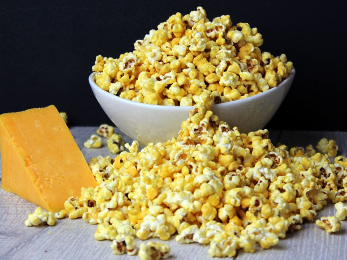 Poppin Popcorn Cheesy Cheddar Snack Mix Cereal Pops Cheesy