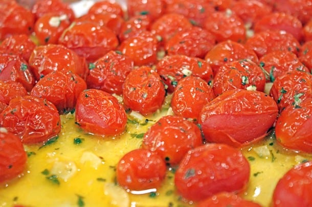 Roasted Garlic Tomatoes - Perfect Holiday Appetizer - Dinner, then Dessert