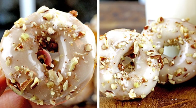 Baked Mini Pumpkin Pecan Donuts - Dinner, then Dessert