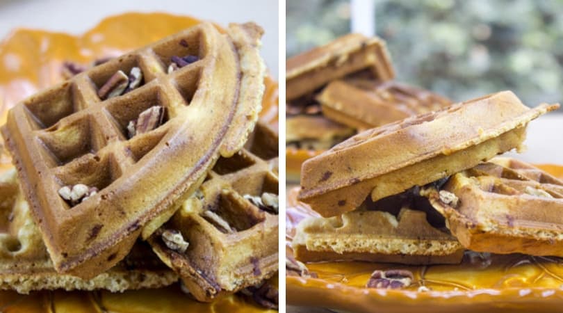 Brown Sugar Pecan Buttermilk Waffles - Dinner, then Dessert