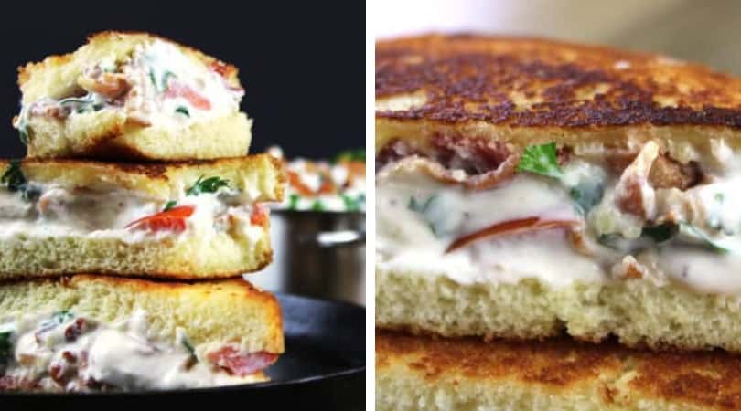 BLT Dip Grilled Cheese (Gameday Leftovers Recipe!) - Dinner, then Dessert