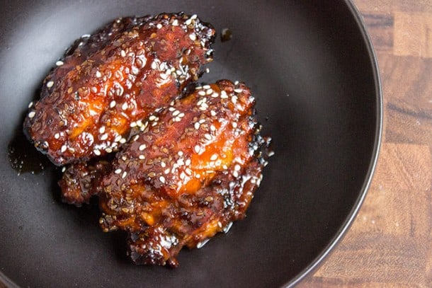 Sticky Asian Chicken Wings {Party Wings!} | Dinner, then Dessert