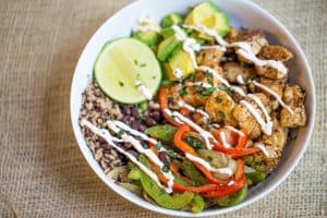 Easy Chicken Fajita Rice Bowls - Dinner, then Dessert