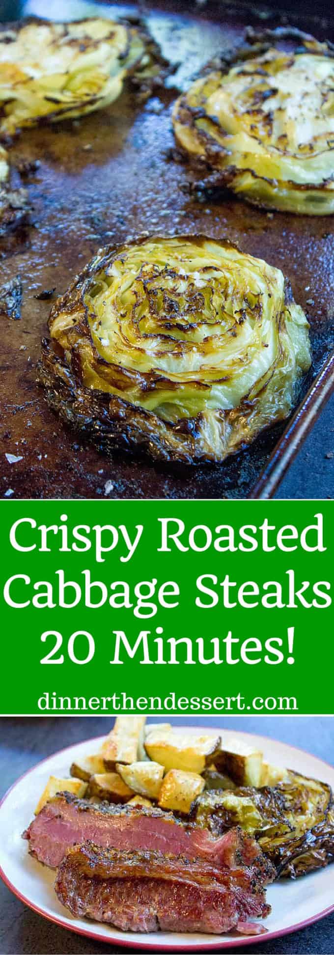 Crispy Roasted Cabbage Steaks Recipe [VIDEO] - Dinner, then Dessert