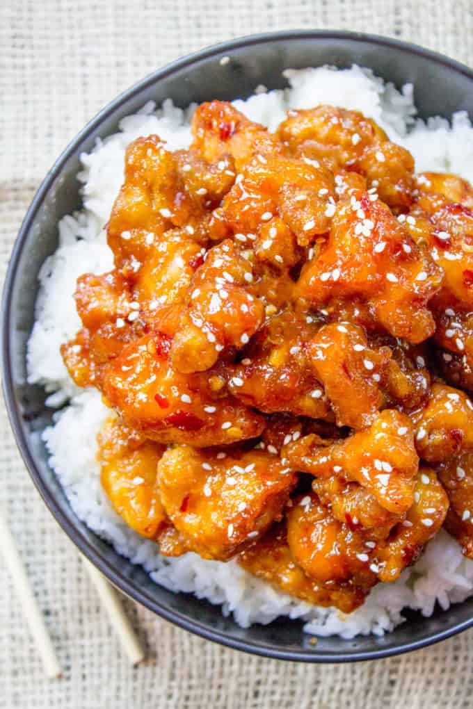 Easy General Tso's Chicken Recipe [+VIDEO] - Dinner Then Dessert