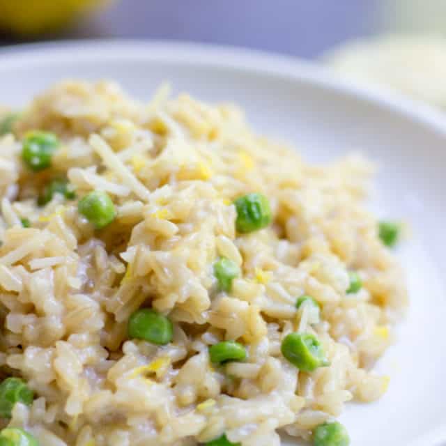 Brown Rice Risotto (One Minute Lunch!) | Dinner, then Dessert