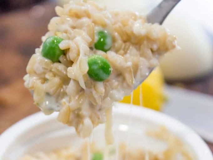 Brown Rice Risotto (One Minute Lunch!) | Dinner, then Dessert