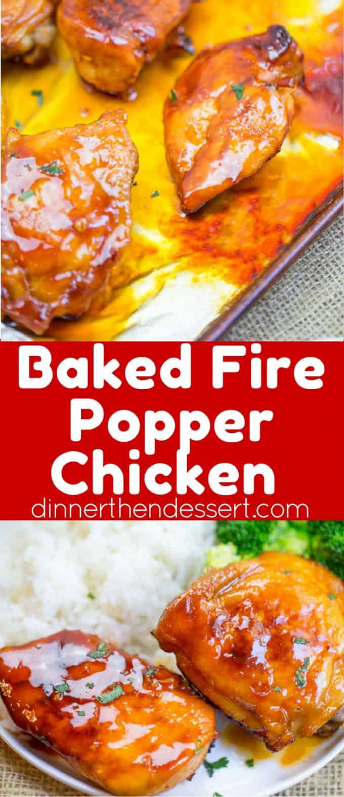 Baked Fire Popper Chicken - Dinner, then Dessert