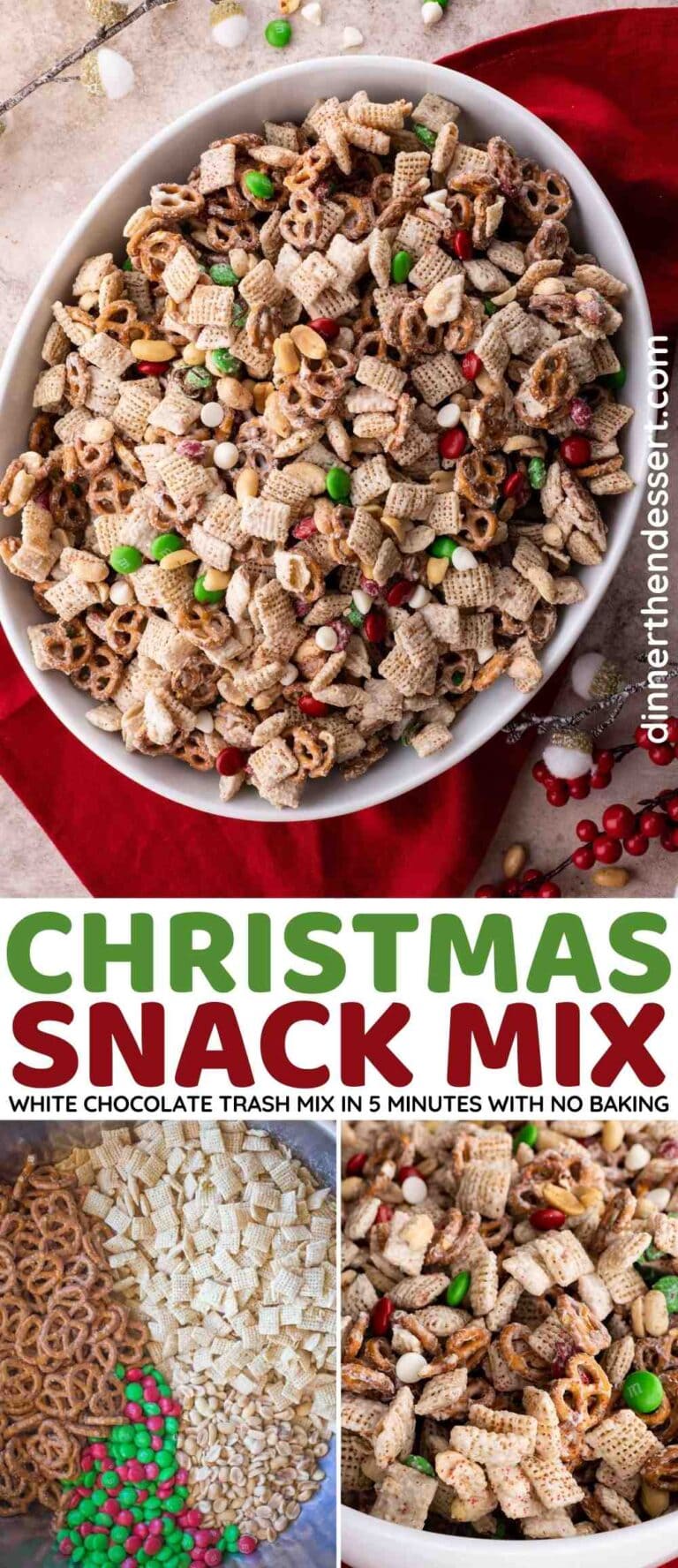 Christmas White Chocolate Trash Snack Mix Recipe [VIDEO] - Dinner, then ...