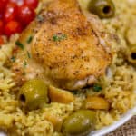 Spanish Olives Chicken and Rice (One Pan!) - Dinner, then Dessert