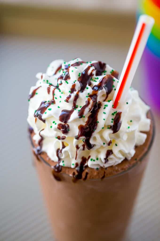 McDonald's Shamrock Chocolate Chip Frappe... - Dinner, then Dessert