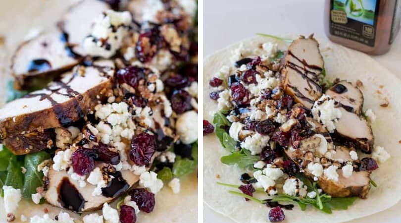 Balsamic Chicken Goat Cheese Wraps - Dinner, then Dessert