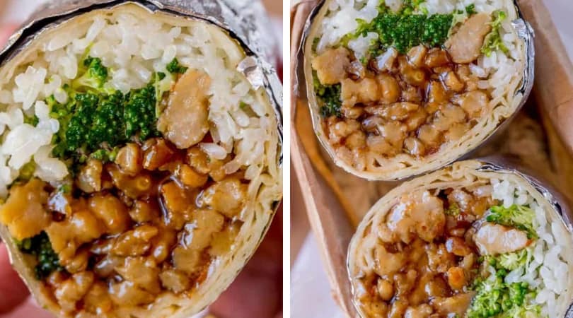 Easy Orange Chicken Burrito Recipe - Dinner, then Dessert