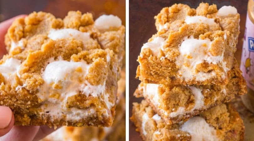 Pumpkin Fluffernutter Bars - Dinner, then Dessert