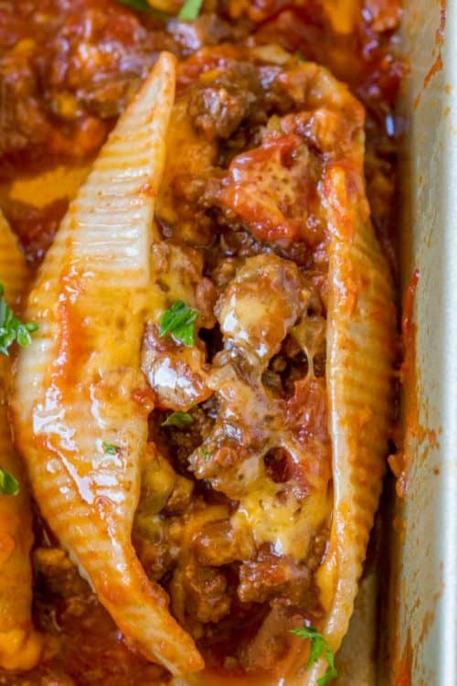 Easy Cheesy Taco Stuffed Shells Recipe [VIDEO] - Dinner, then Dessert