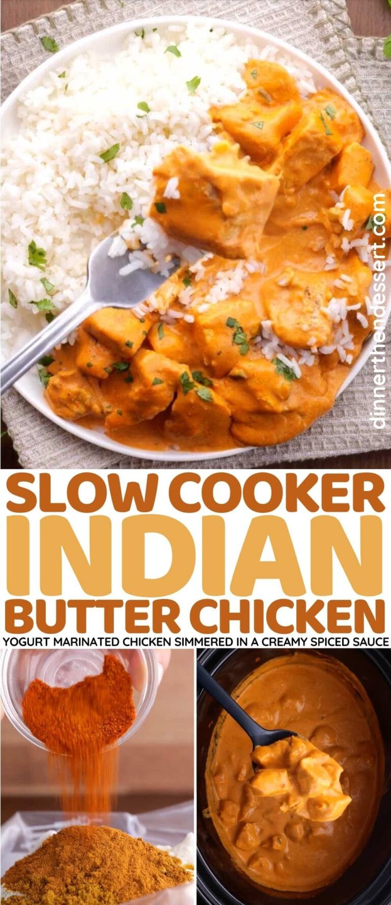 Slow Cooker Indian Butter Chicken [+VIDEO] Dinner, then Dessert