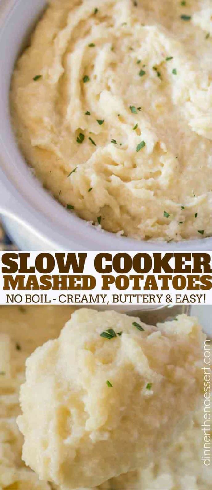 Ultimate Slow Cooker Mashed Potatoes - Dinner, then Dessert