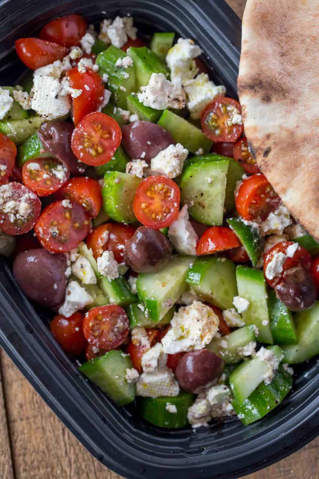 Easy Greek Salad - Dinner, then Dessert