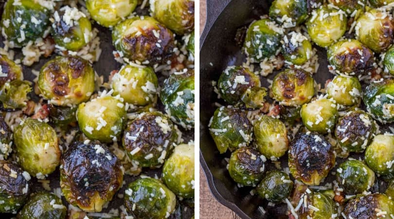 Bacon Parmesan Brussels Sprouts - Dinner, then Dessert