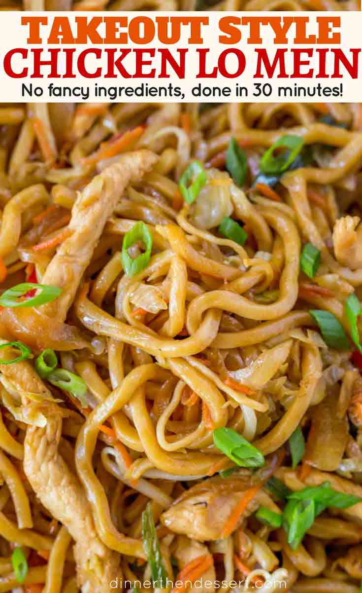 Chicken Lo Mein - Dinner, then Dessert
