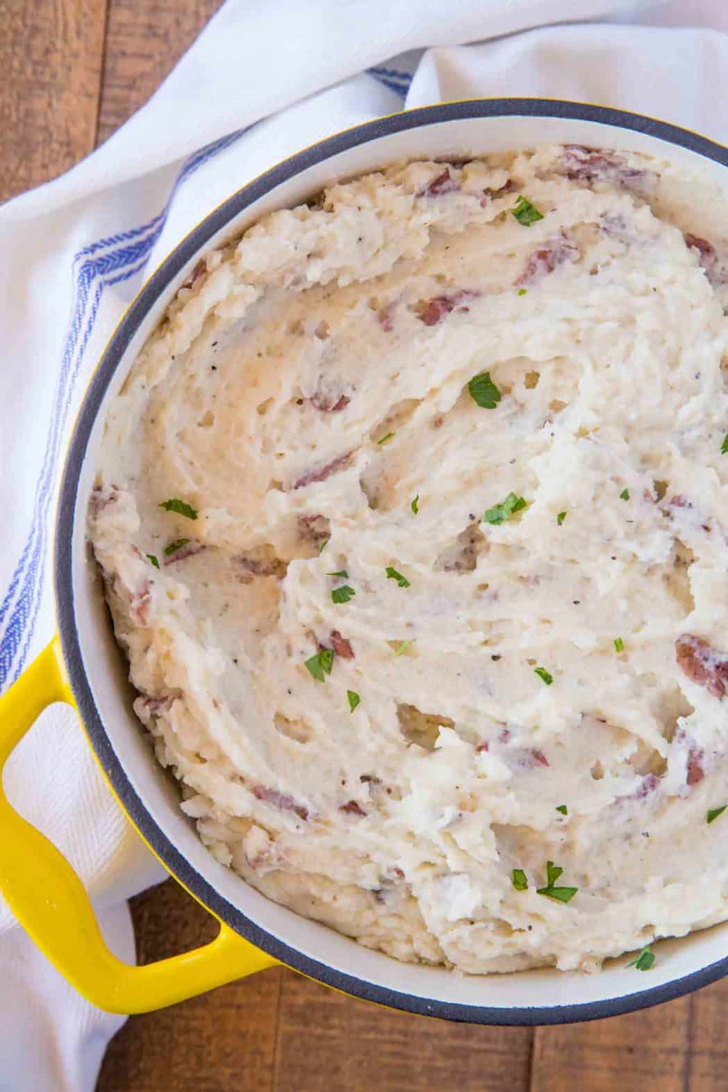 Creamy Garlic Mashed Potatoes Recipe - Dinner, then Dessert
