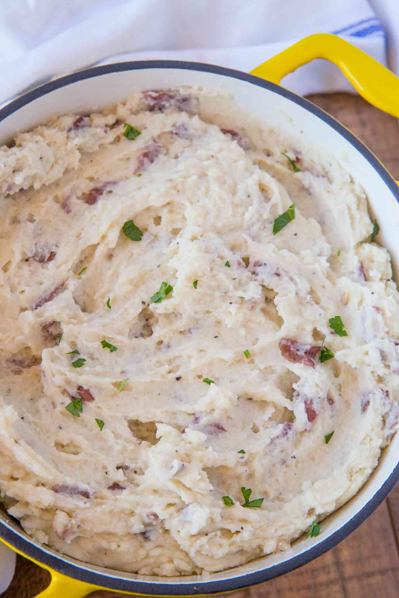 Creamy Garlic Mashed Potatoes Recipe - Dinner, then Dessert