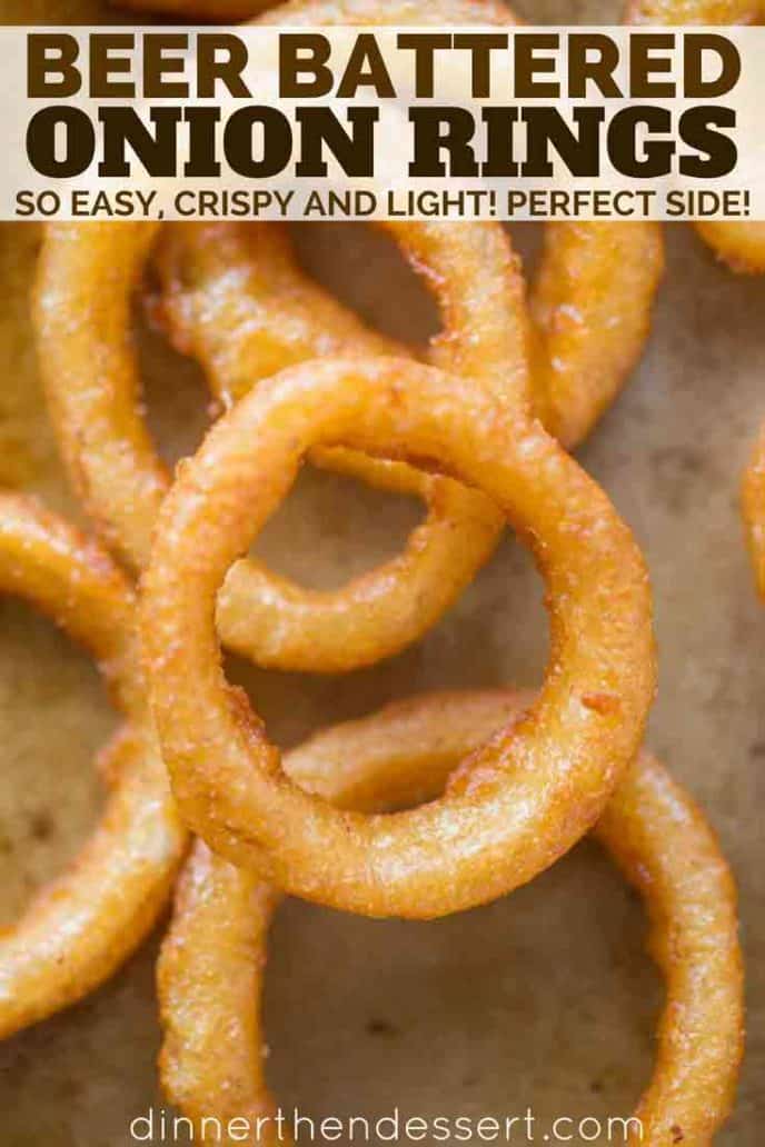 Beer Battered Onion Rings - Dinner, then Dessert