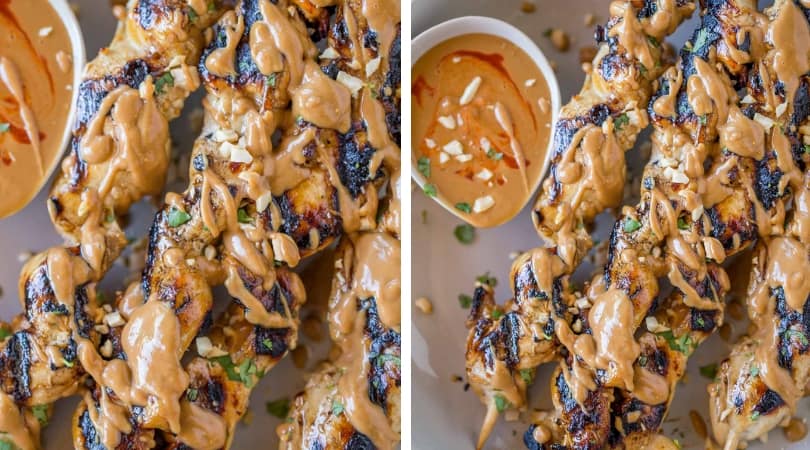 Chicken Satay with Peanut Sauce Recipe - Dinner, then Dessert