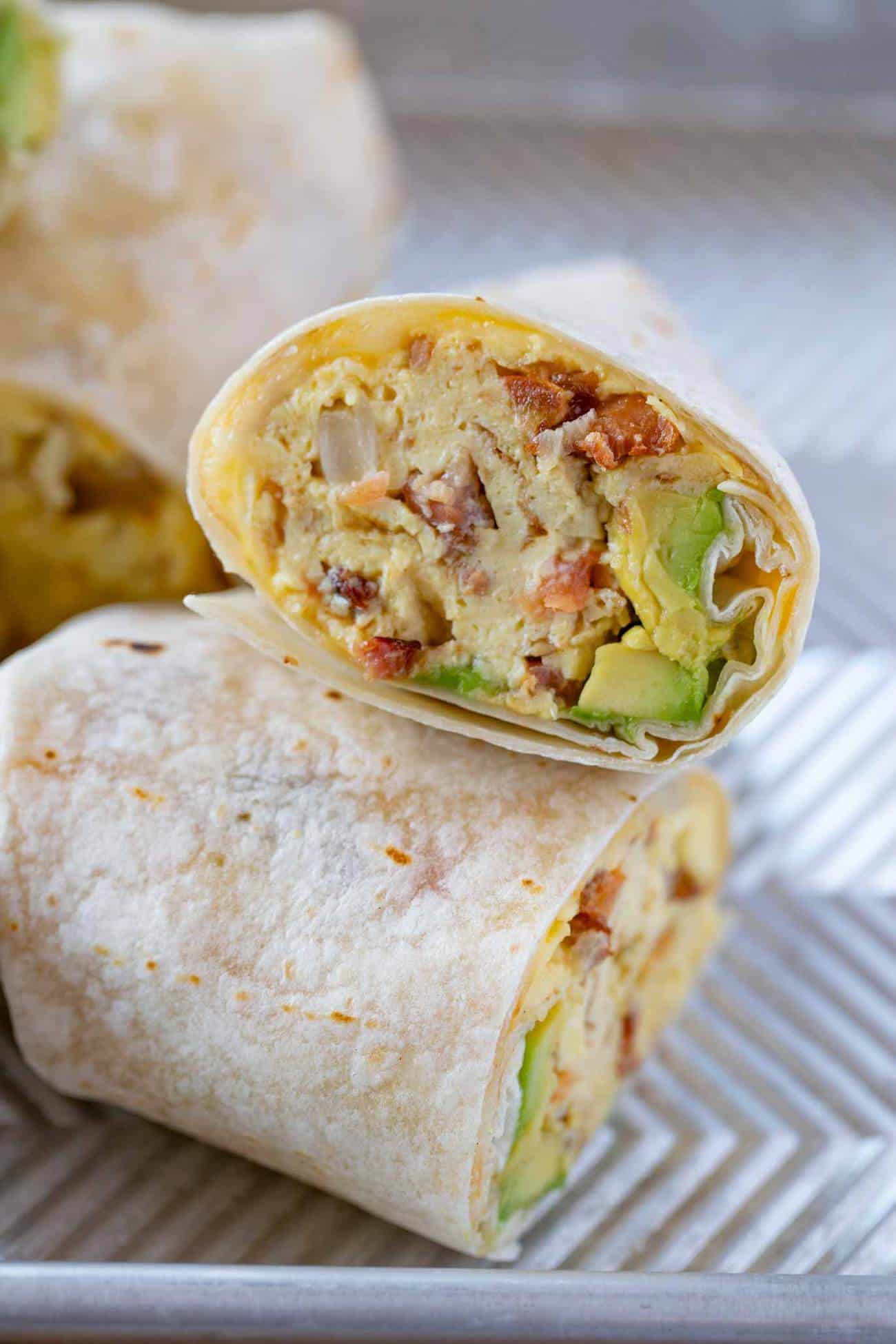 Cheesy Bacon Breakfast Burrito - Dinner, then Dessert