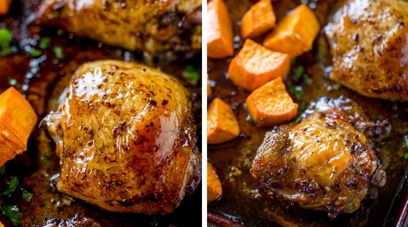 Sheet Pan Balsamic Chicken - Dinner, then Dessert