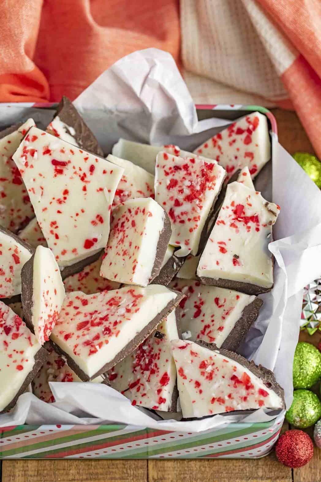Easy Peppermint Bark Recipe Christmas Candy VIDEO Dinner Then