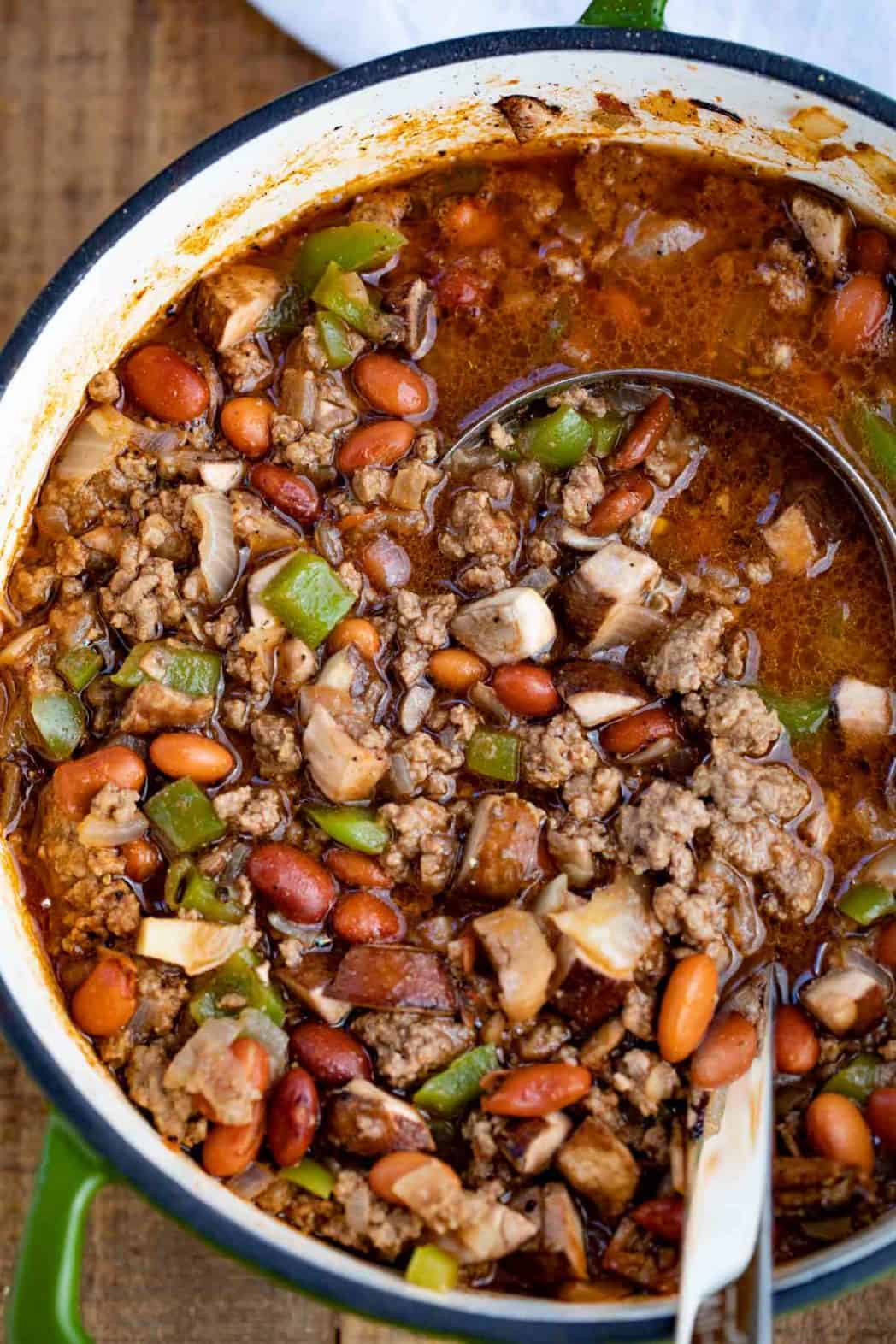 Philly Cheesesteak Chili (Philly Chili) - Dinner, then Dessert