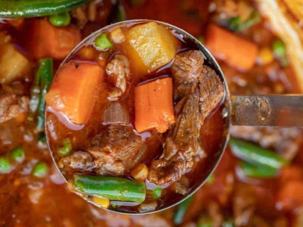 One-Pot Vegetable Beef Stew Recipe - Dinner, then Dessert