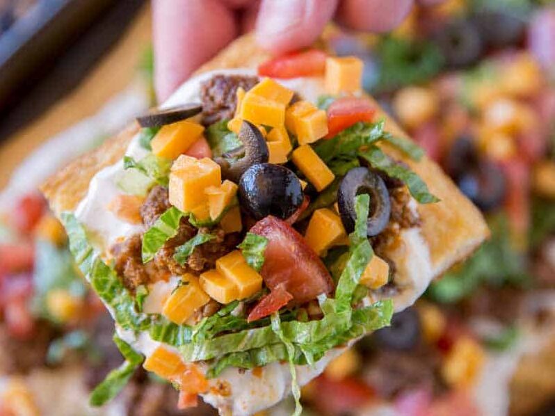Easy Taco Pizza - Dinner, then Dessert