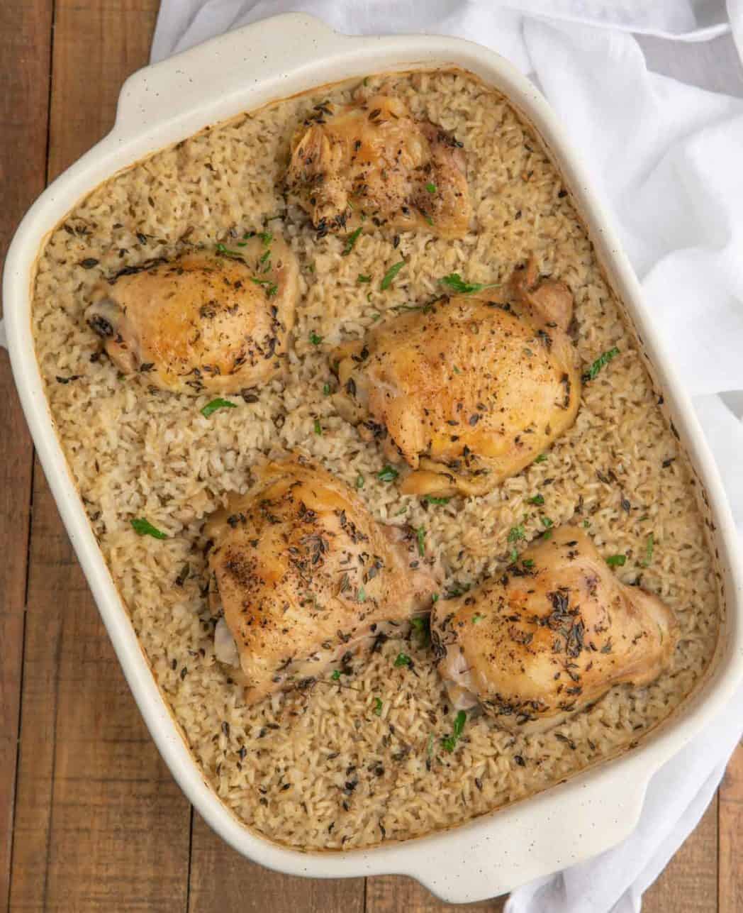 The Perfect Oven Baked Chicken and Rice - Dinner, then Dessert