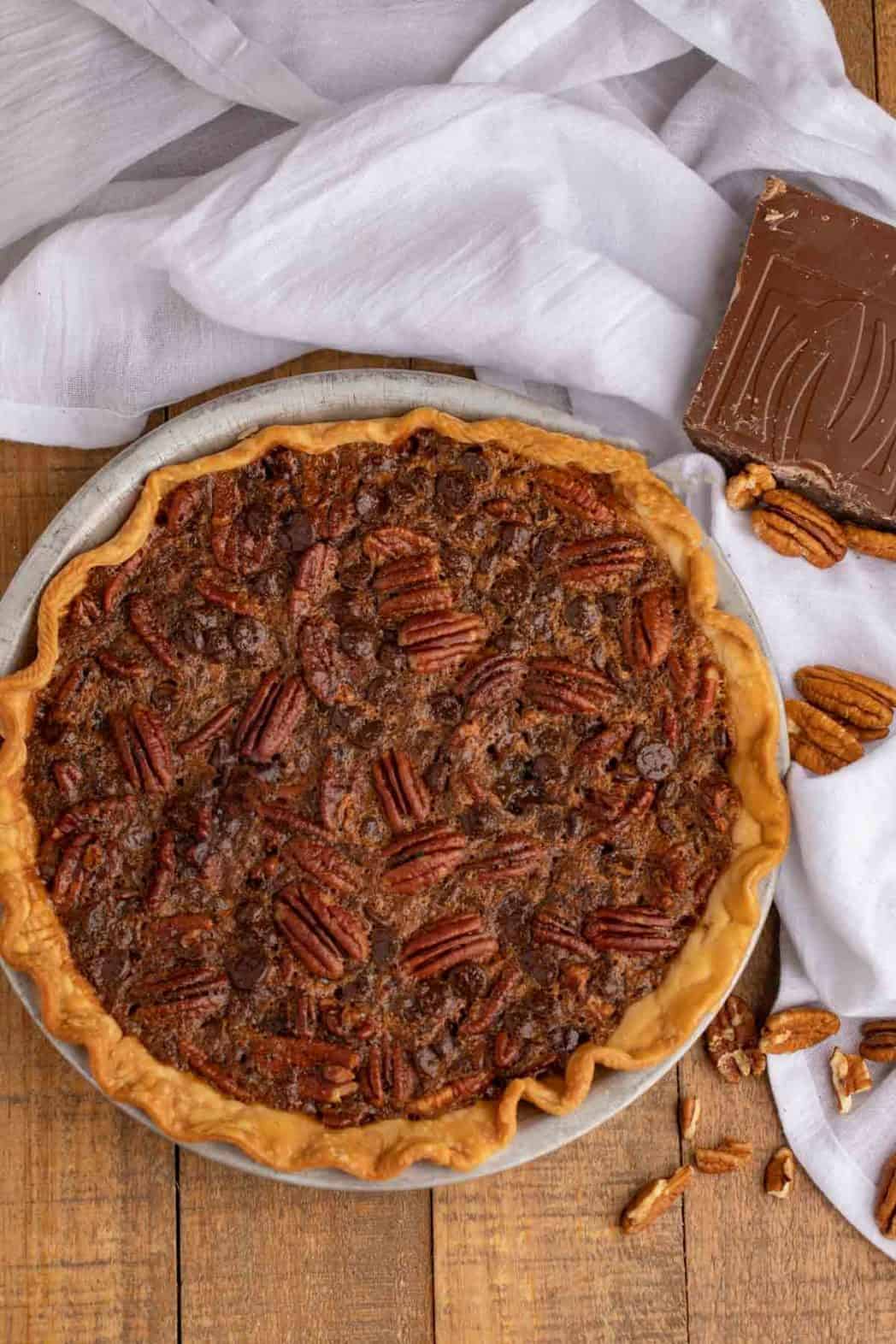 Rich and EASY Chocolate Pecan Pie - PERFECT Holiday Pie Recipe