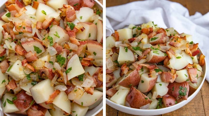 Authentic, EASY German Potato Salad with Bacon - Dinner, then Dessert