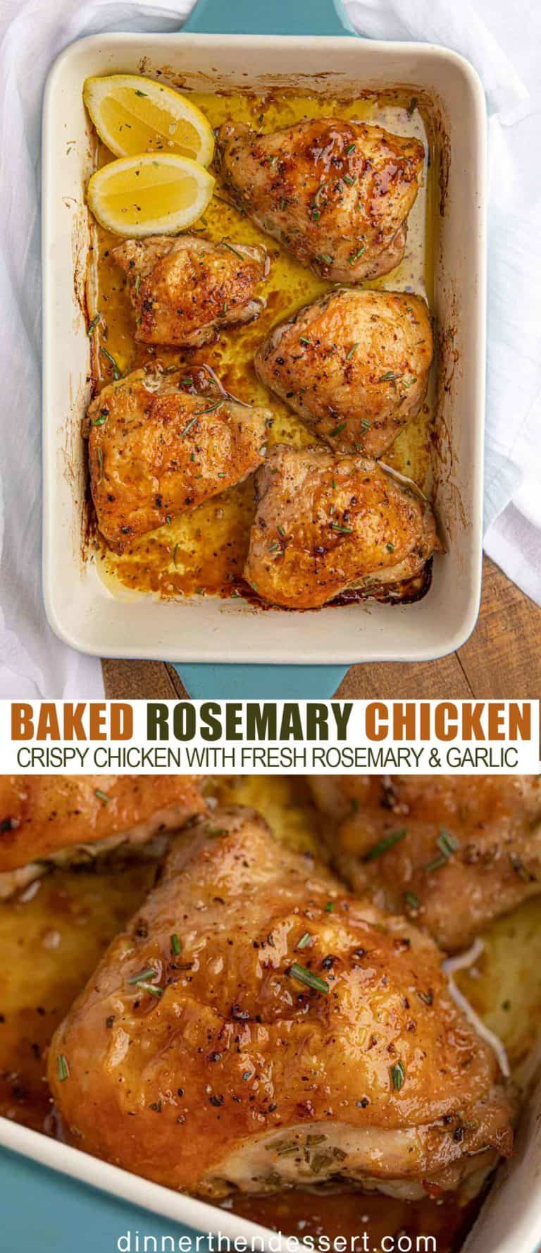 Baked Rosemary Chicken Recipe [+VIDEO] - Dinner, then Dessert