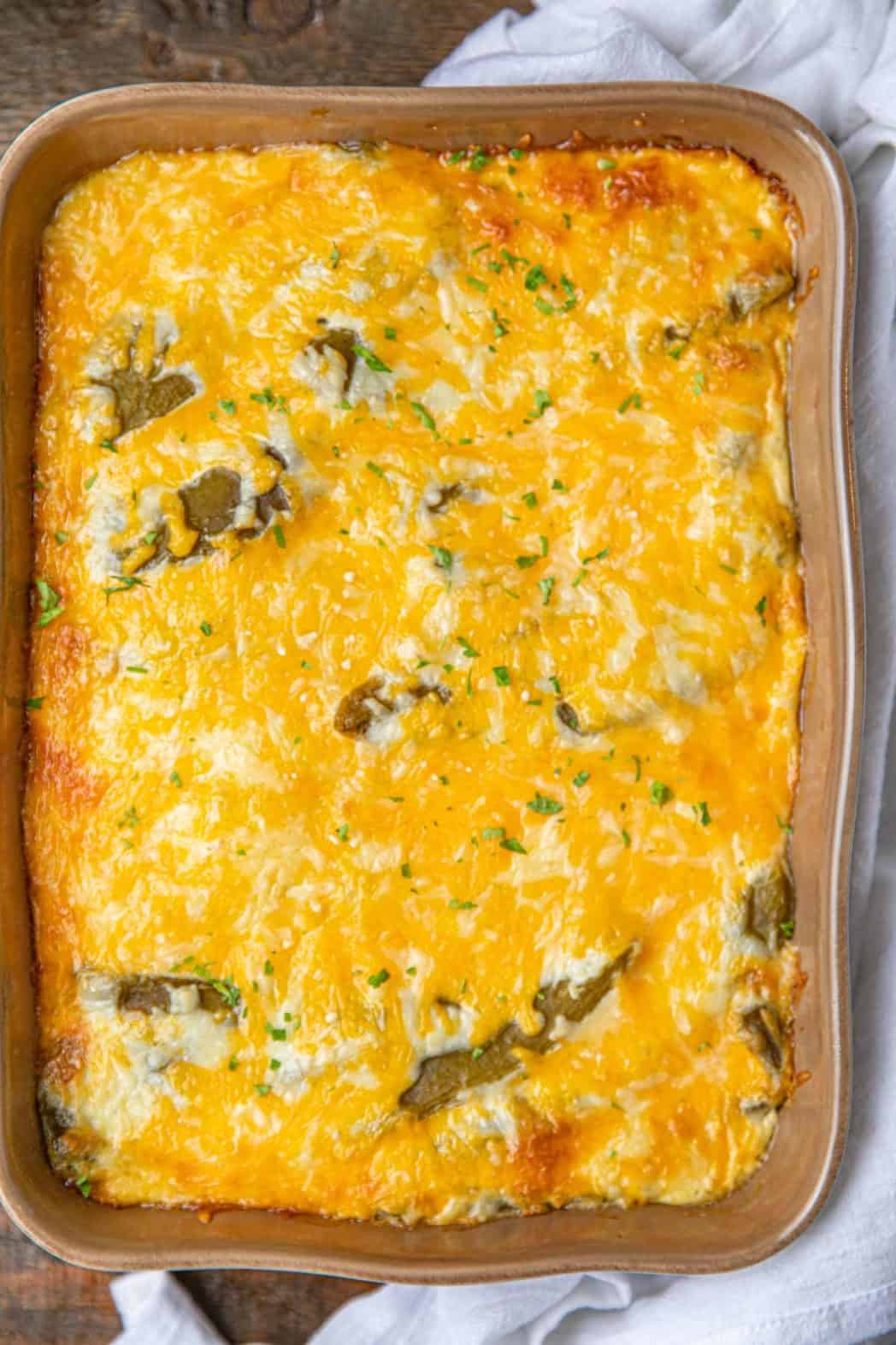 Chile Relleno Casserole (Kid Friendly, SO Cheesy!) - Dinner, then Dessert