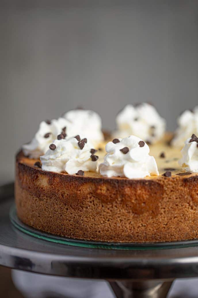 Chocolate Chip Cheesecake (Rich, Creamy & Easy!) -Dinner, then Dessert
