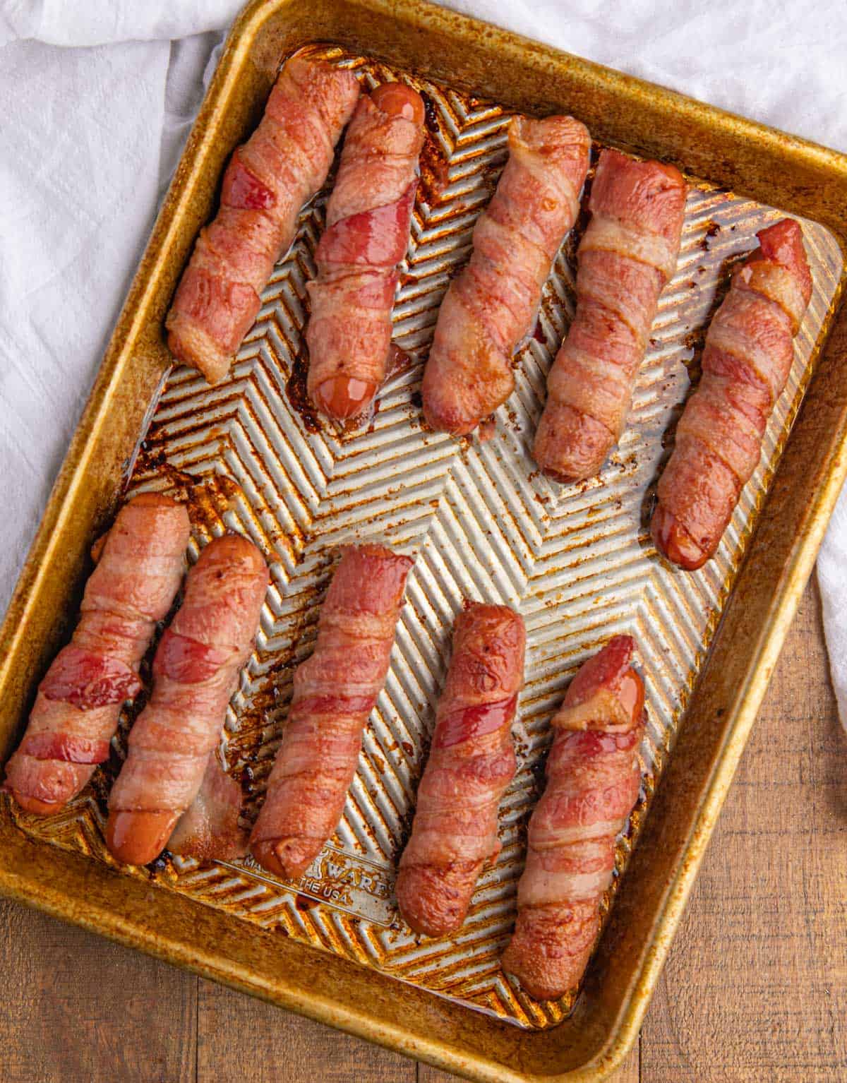 Bacon Wrapped Hot Dogs Dinner Then Dessert
