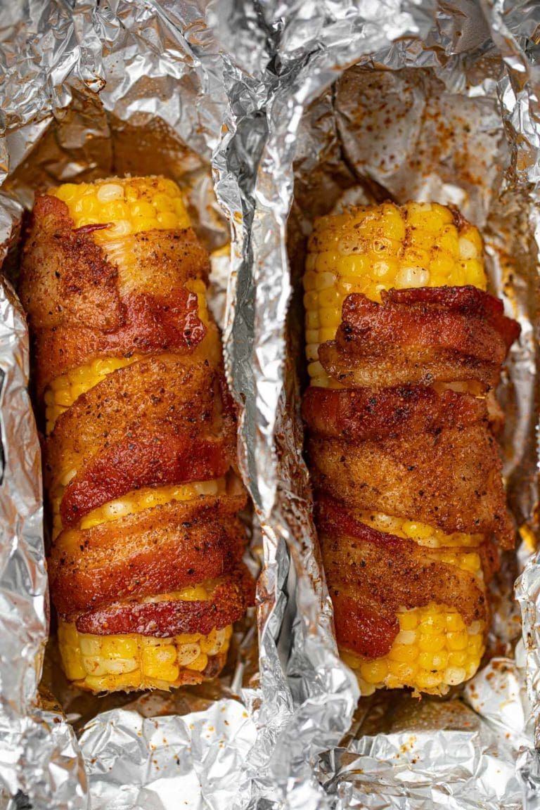BBQ Bacon Oven Roasted Corn (Crispy & Easy!) - Dinner, then Dessert