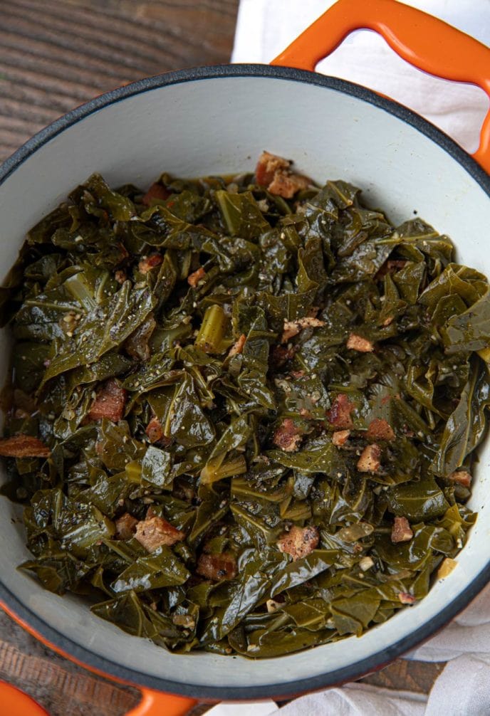 Easy Collard Greens Recipe w/Bacon (SO Tender!) - Dinner, then Dessert