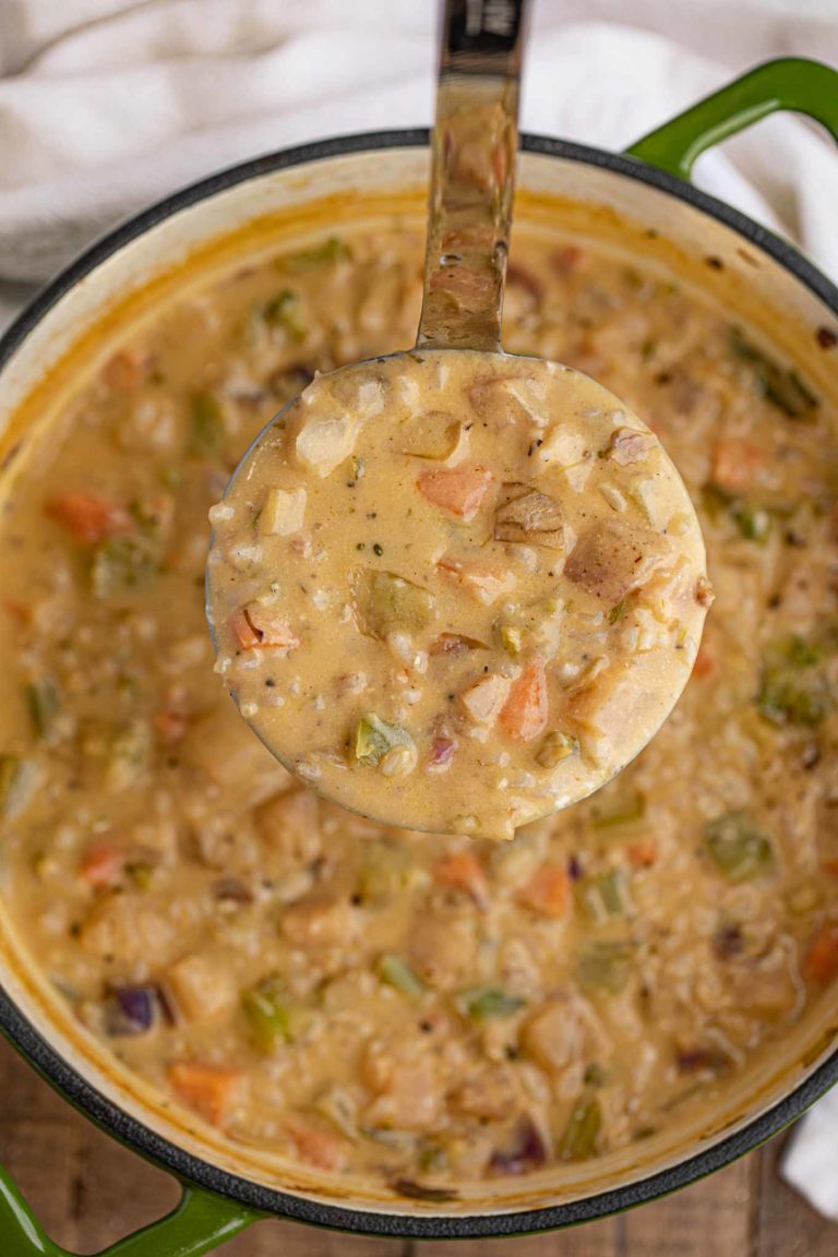 Creamy Vegetable and Rice Soup (Better than Panera!) - Dinner, then Dessert