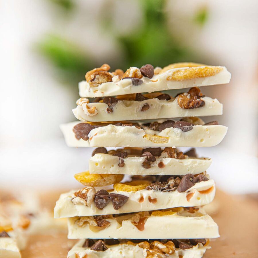 Chunky Monkey Bark Recipe (White Chocolate Candy) - Dinner, then Dessert