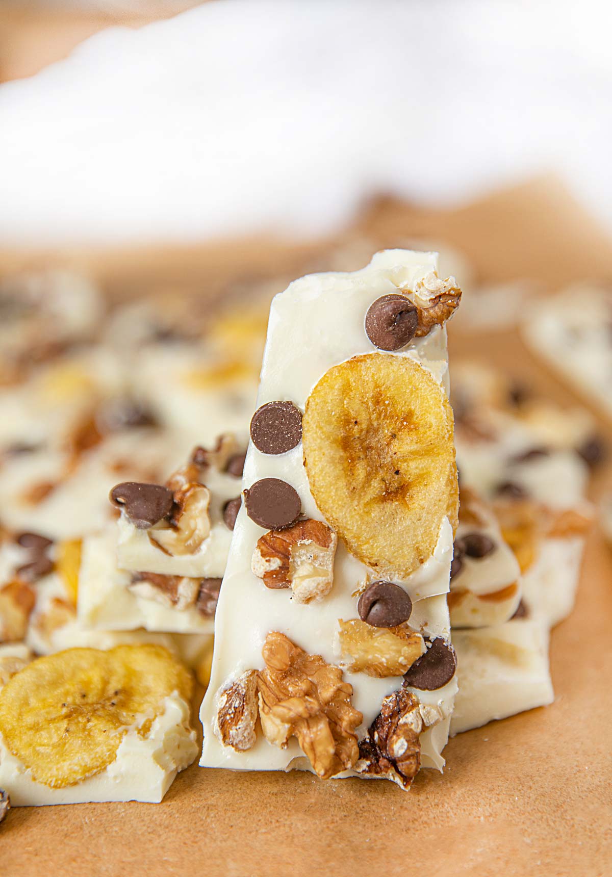 Chunky Monkey Bark Recipe (White Chocolate Candy) - Dinner, then Dessert