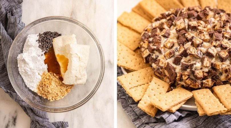 Snickers Cheeseball Recipe - Dinner, then Dessert