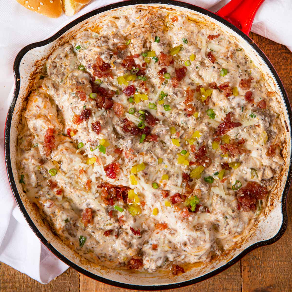 Bacon Cheeseburger Dip - Dinner, then Dessert